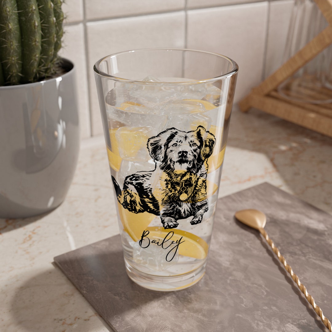 Custom Pet Cocktail Mixing Glass, Personalized Dog Cocktail Mixing ...