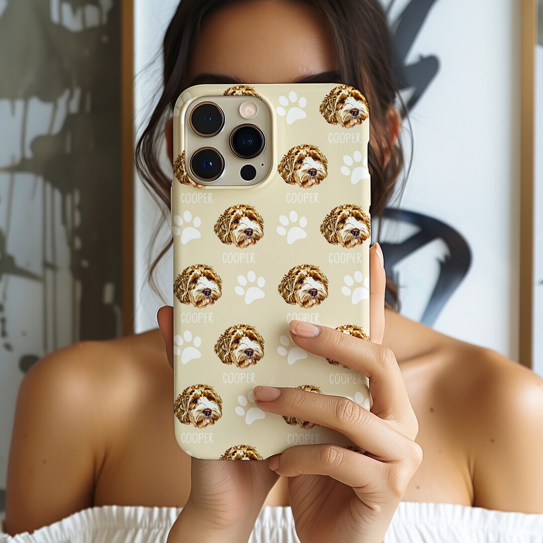 Custom Pet Phone Case, Dog Drawing From Photo, Dog Phone Case, Cat ...