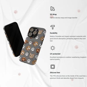 Custom Pet Phone Case, Dog Drawing From Photo, Dog Phone Case, Cat ...