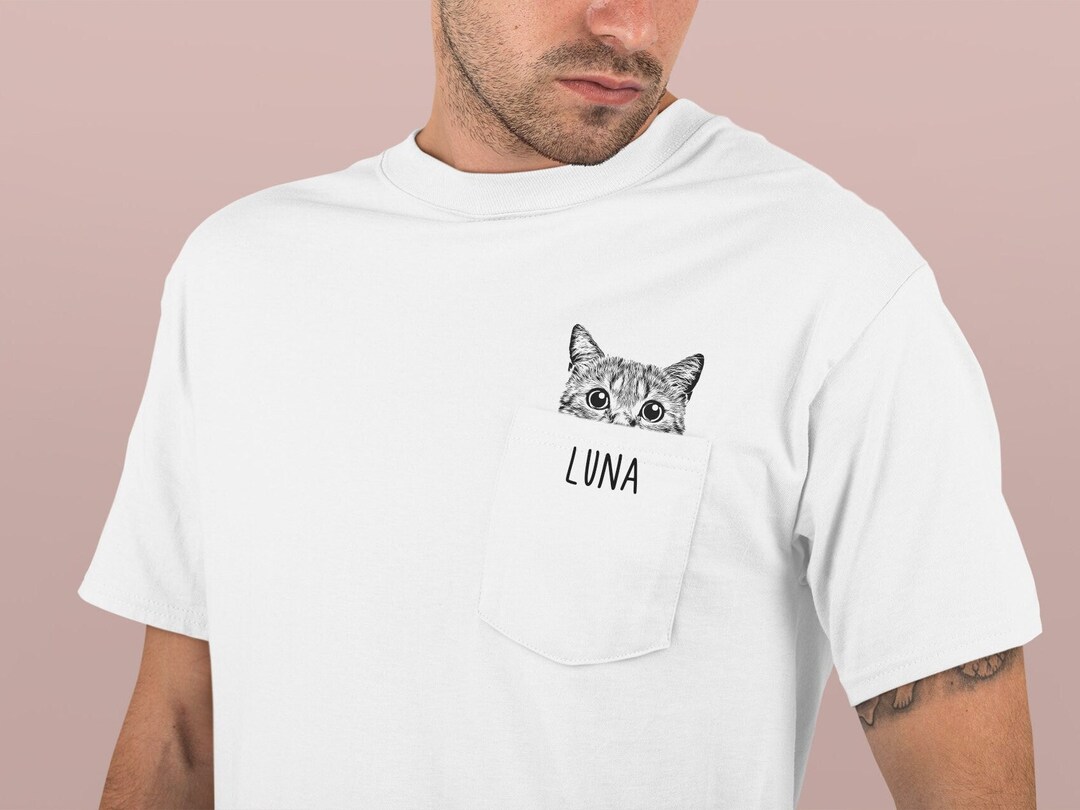 Personalized Pocket Pet T-shirt, Custom REAL Pocket Shirt, Pet in ...