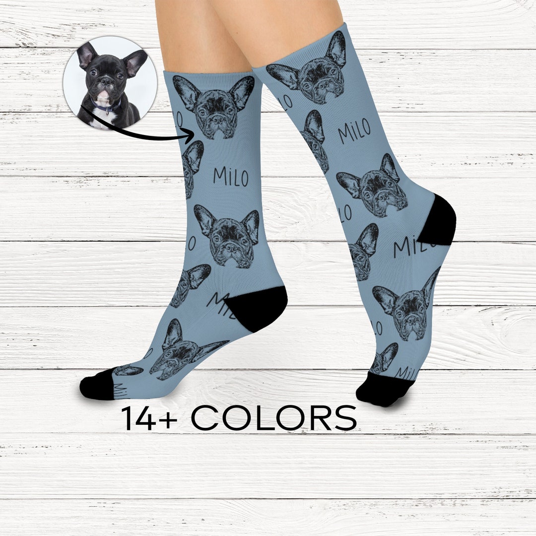Custom Pet Socks Dog Socks Dog Lover Gift Funny Face Socks - Etsy
