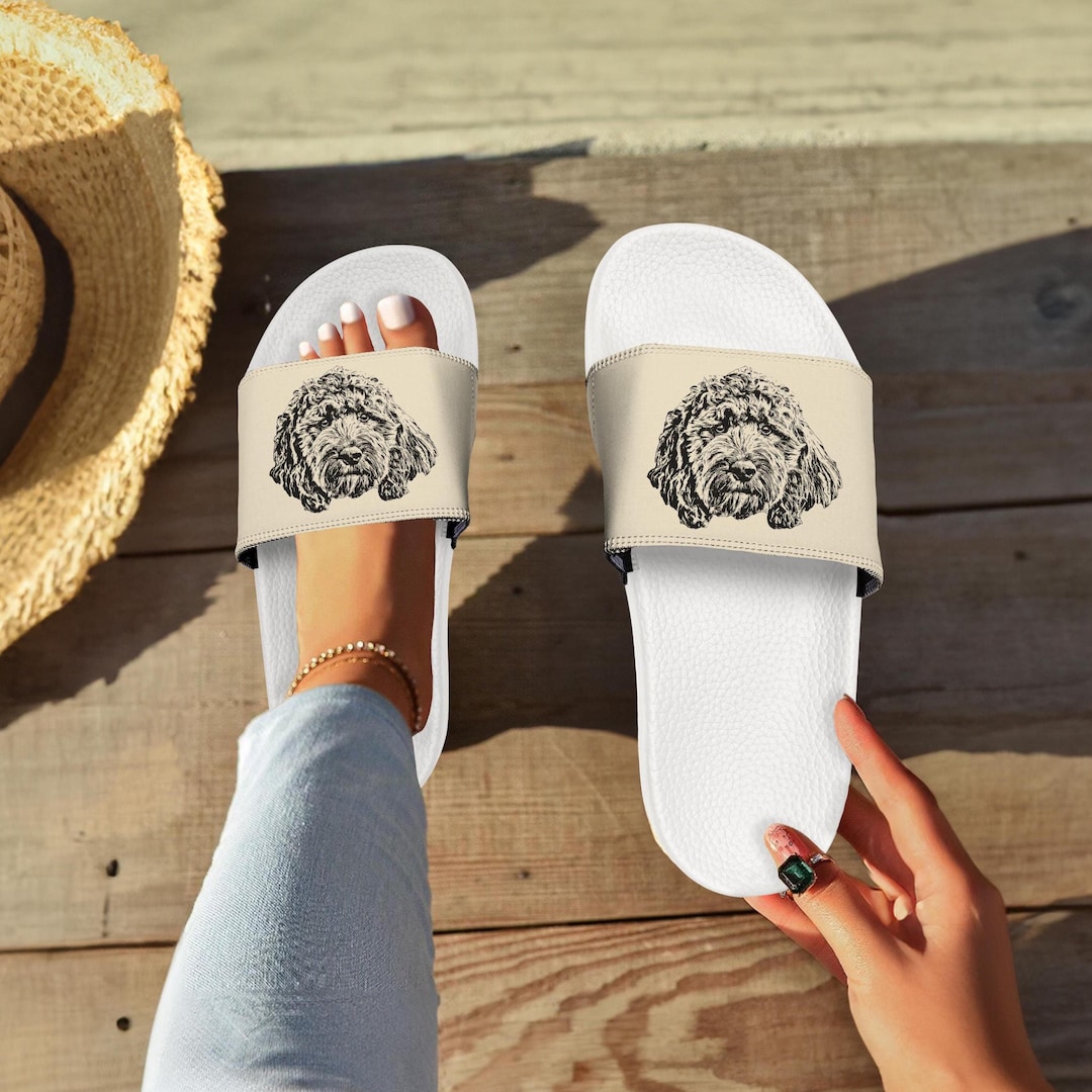 Custom Dog Slides, Dog Face Slippers, Personalized Pet Photo Sandals ...