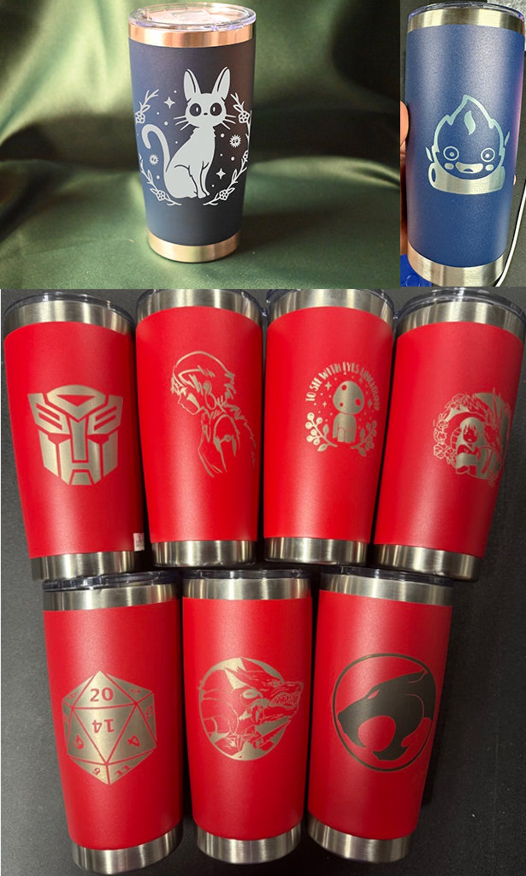 20oz Transformers Autobot Ghibli Mononoke Thundercats and More Logo ...