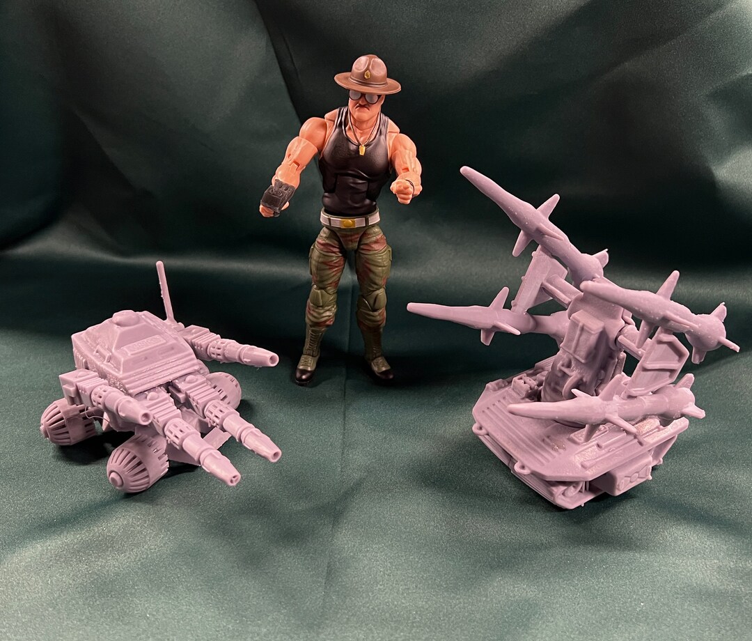 G.I. Joe ARAH Classified Pac Rat Machine Gun and Missile Launcher 3D ...