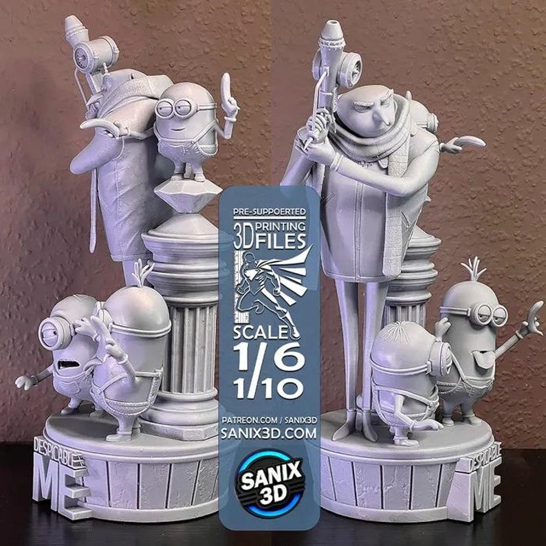Despicable Me 3D Printed Model NOT PAINTED - Etsy