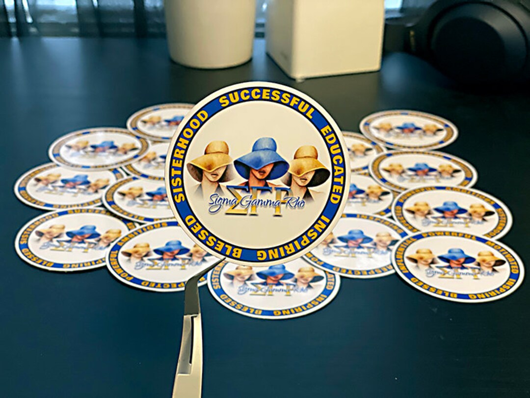 Sigma Gamma Rho Round Stickers 2, Sticker Shop, Sorority, College ...