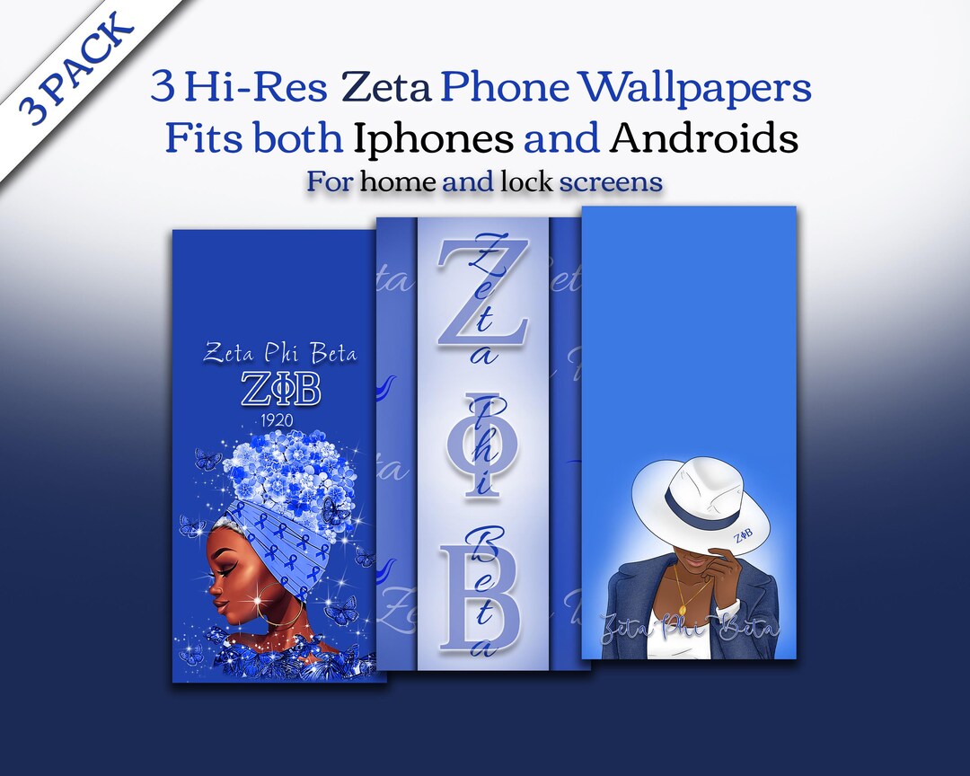 3 Pack Zeta Phi Beta Phone Screen Wallpapers for Home Screens and Lock ...