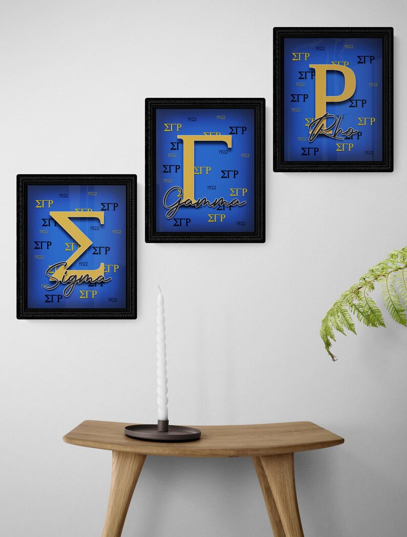 3 Piece Set 8X10 Sigma Gamma Rho Symbols 2 Artwork, Printable, Sorority ...