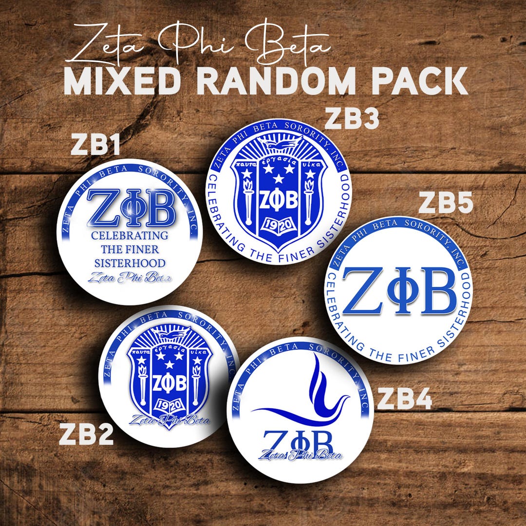 2.5 Inch Zeta Phi Beta Zeta Dove Round Stickers, Waterproof, Glossy ...