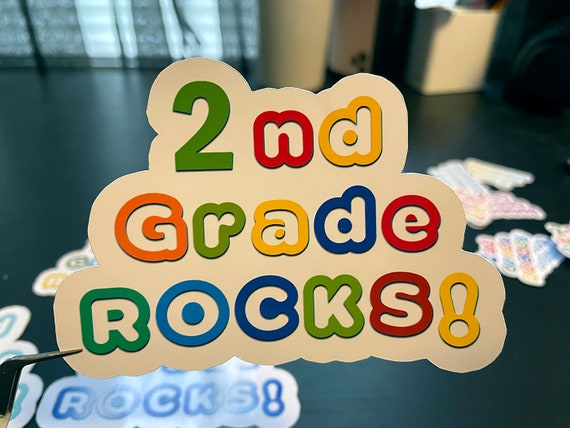 2nd Grader Rocks Sticker Pack Teacher Stickers Students | Etsy