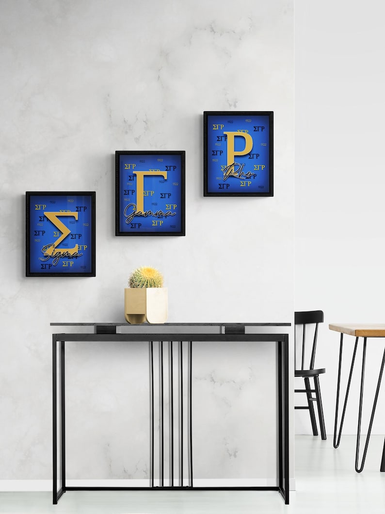 3 Piece Set 8X10 Sigma Gamma Rho Symbols 2 Artwork, Printable, Sorority ...