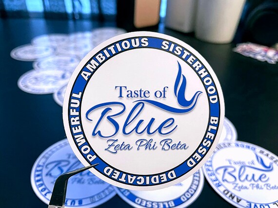 Zeta Phi Beta White Taste of Stickers Sticker Shop Sorority | Etsy