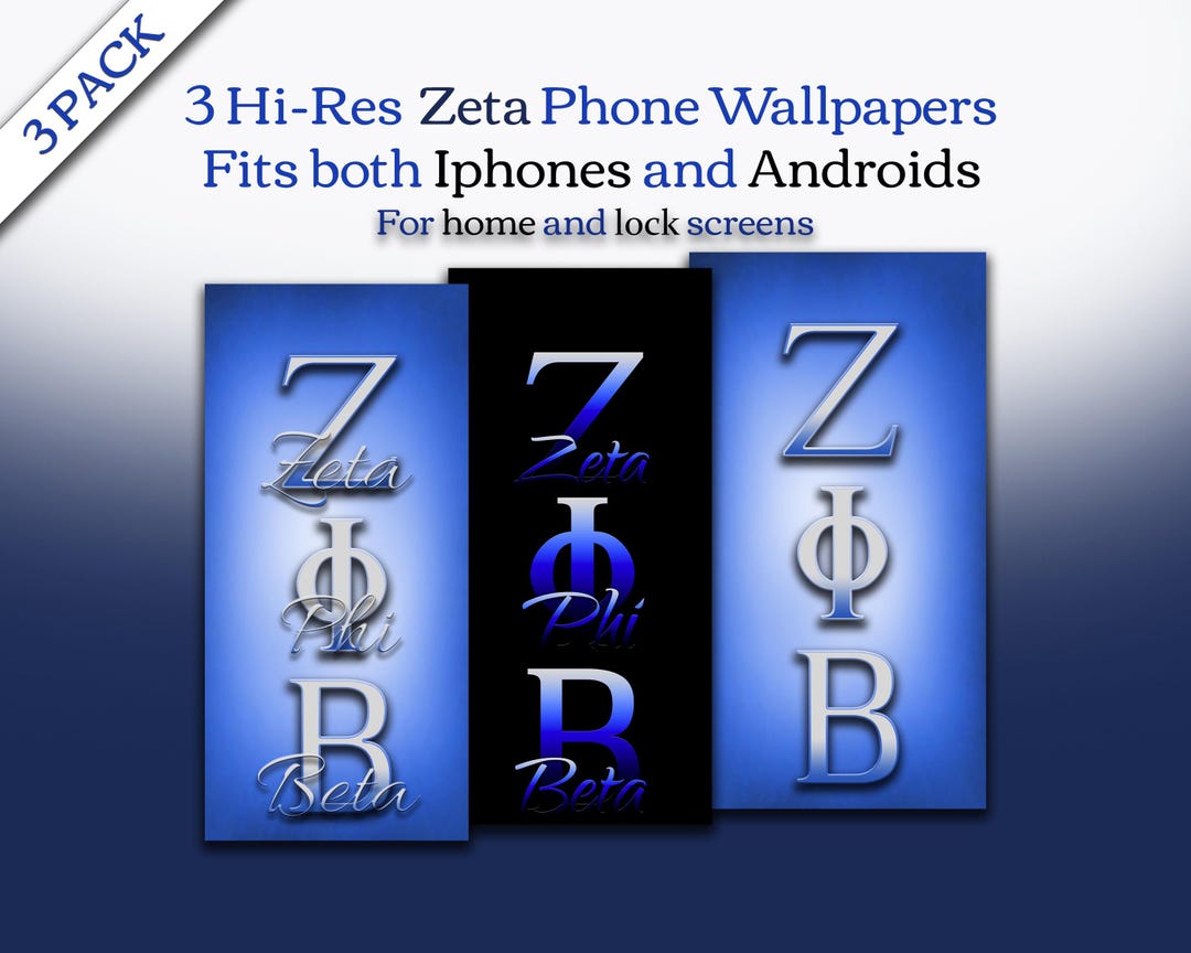 3 Pack Zeta Phi Beta Phone Screen Wallpapers for Home Screens and Lock ...