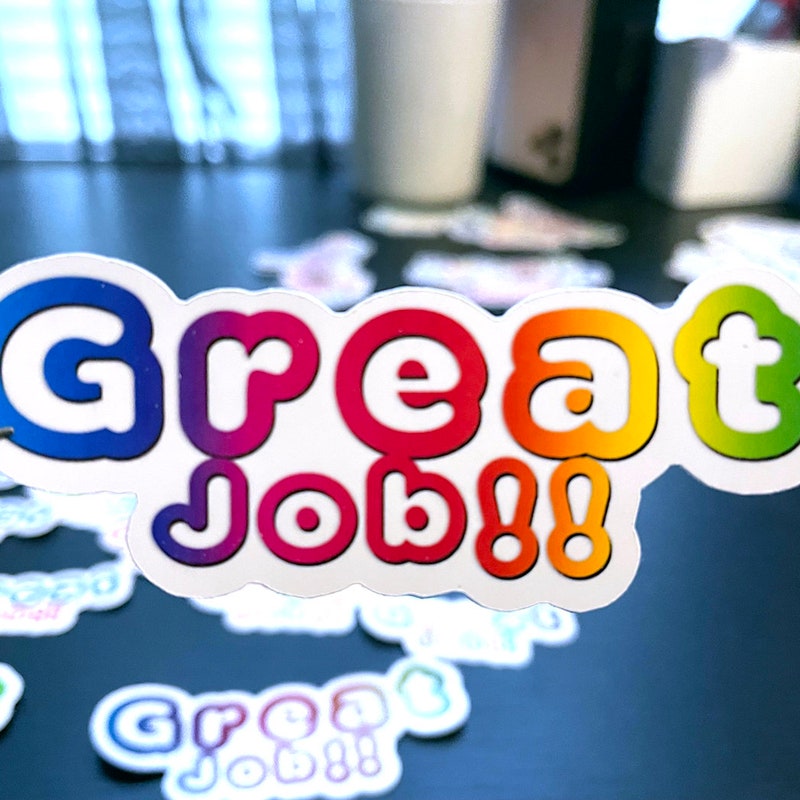 Good Job Stickers - Etsy