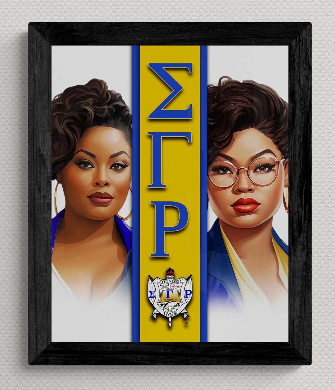 8X10 Sigma Gamma Rho 2 Ladies Centered Artwork, Printable, Sorority ...