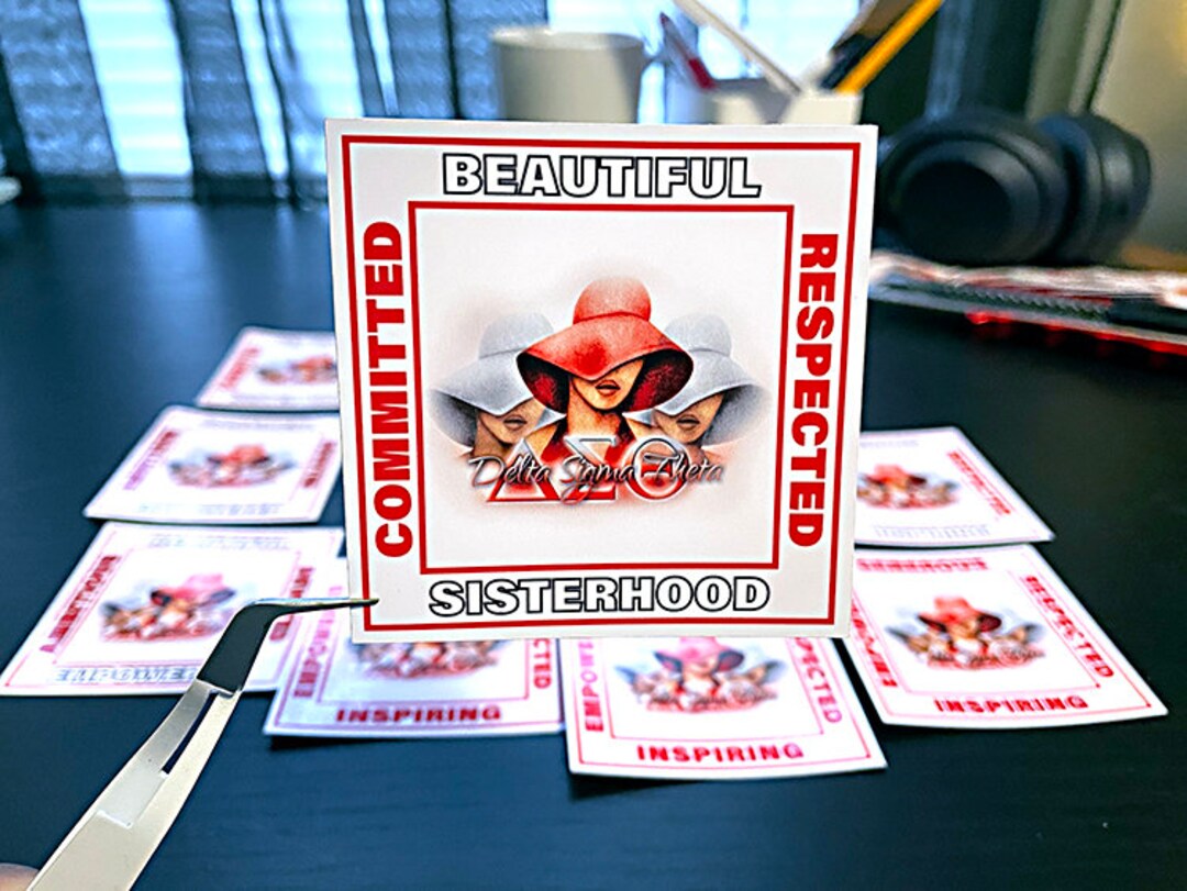 Delta Sigma Theta Square Stickers, Sticker Shop, Sorority, College ...