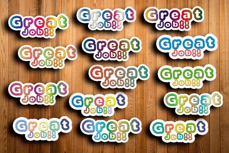 Great Job Sticker pack, teacher, stickers, students, kids, class - Etsy.de
