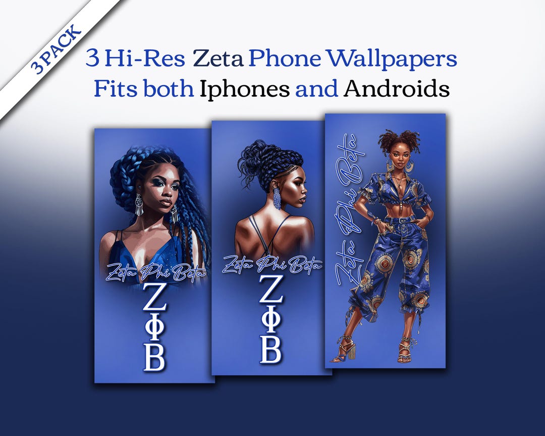 3 Pack Zeta Phi Beta Phone Screen Wallpapers for Home Screens and Lock ...