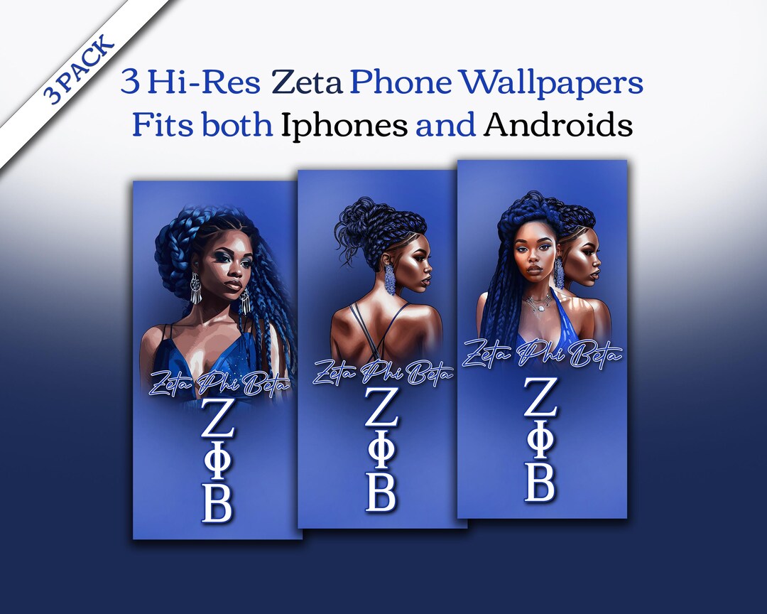 3 Pack Zeta Phi Beta Phone Screen Wallpapers for Home Screens and Lock ...