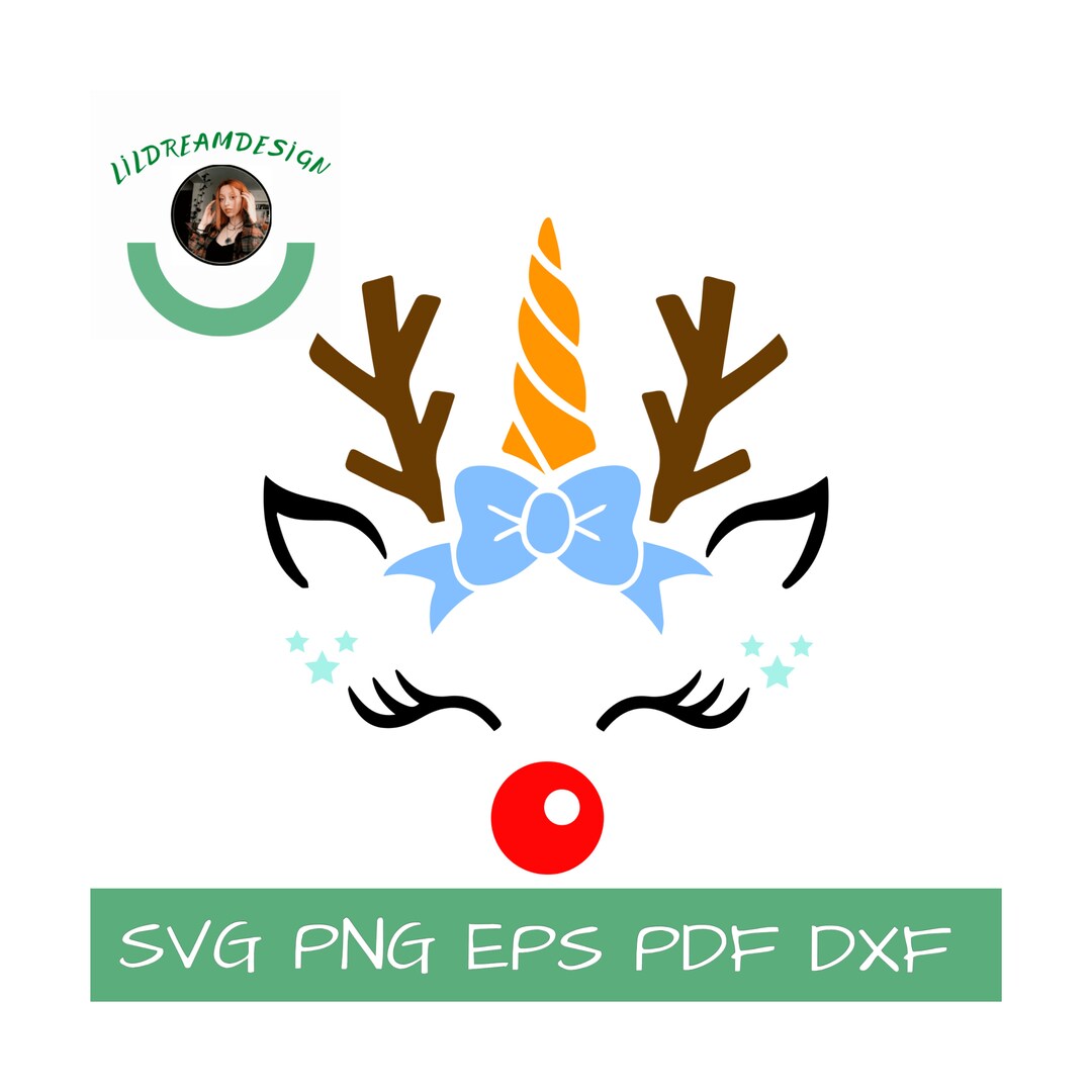 Reindeer Face SVG Digital Clipart Png Eps Pdf Dxf - Etsy Canada