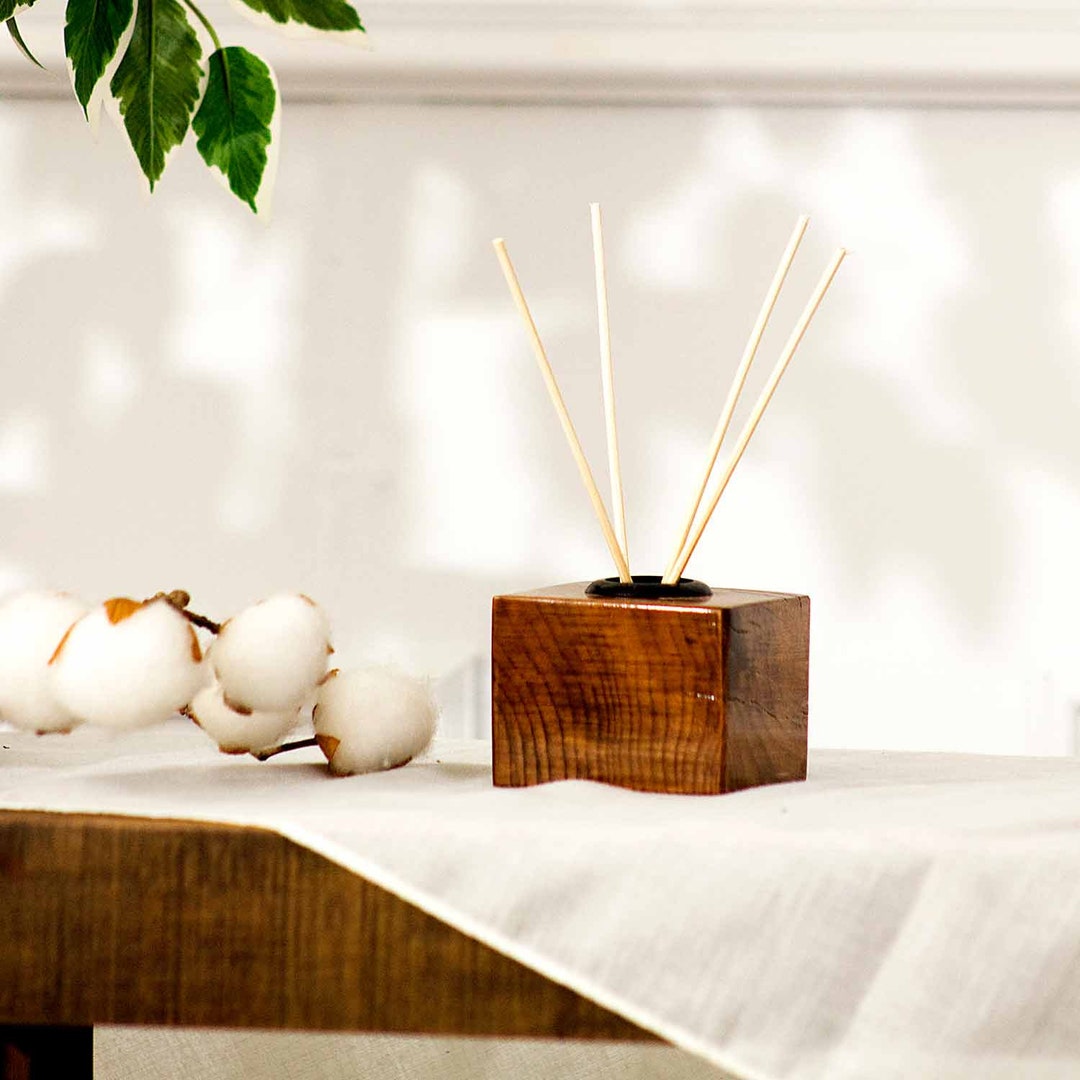 Wooden Cube Incense Holder,candle Stick Burner Made From Beech Wood ...