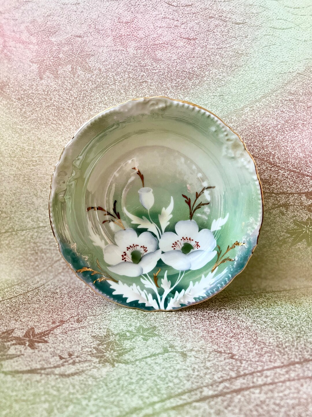 German Floral Lusterware Bowl - Etsy