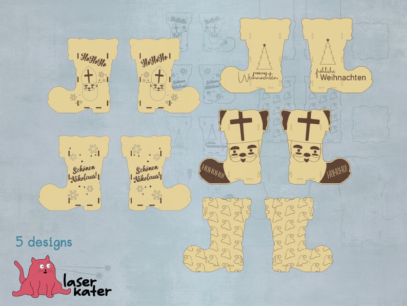 Large Santa Claus Boot Laser Cut File SVG DXF Christmas Santa - Etsy UK