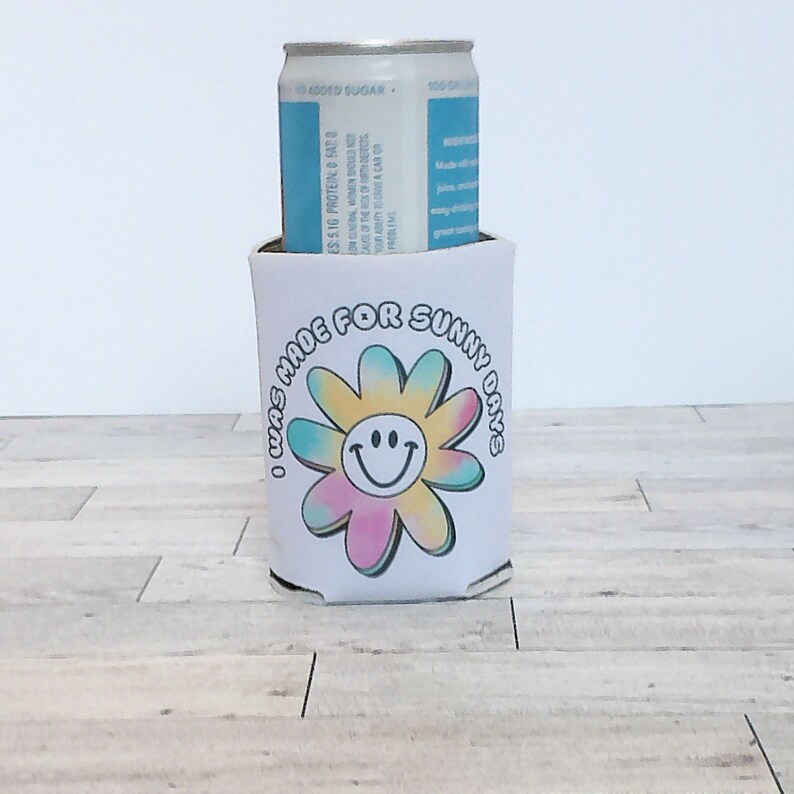 Tanned and Tipsy Smiley Face Custom Can Coolers Beer Hugger - Etsy