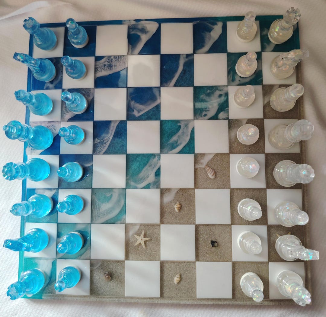 Resin Ocean Beach Chess Set - Etsy