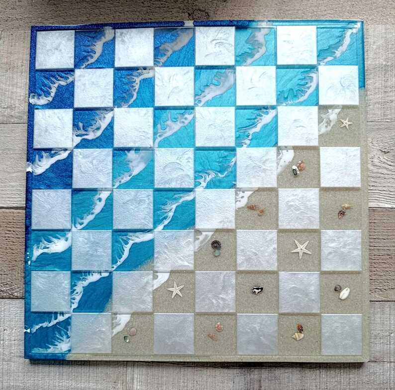 Resin Ocean Beach Chess Set, Unique! - Etsy
