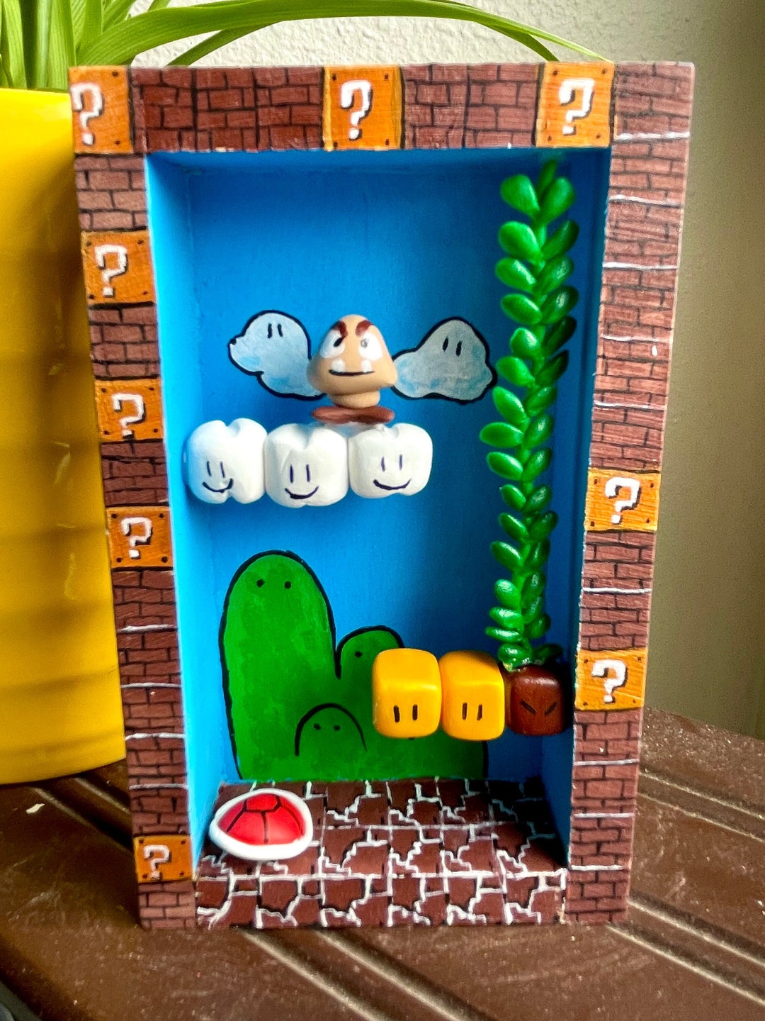 Super Mario, Diorama, Mario Bros, Clay Figurines, Shadow Box, Nintendo ...