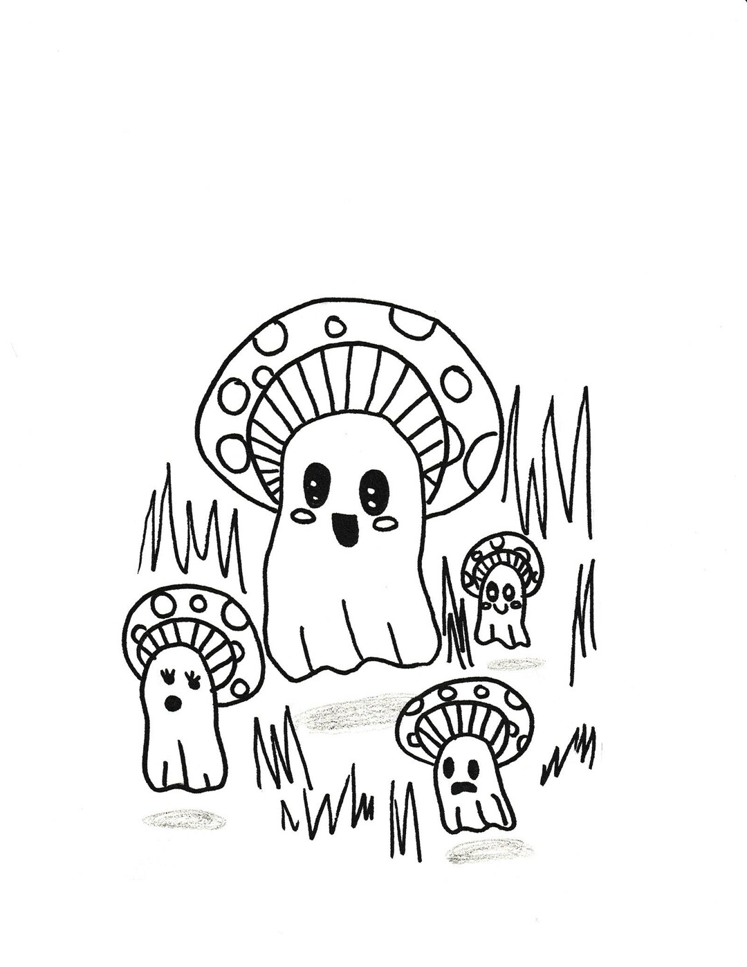 47 Hand Drawn Kids Coloring Pages, Animals, Cute Food, Fun, Coloring ...