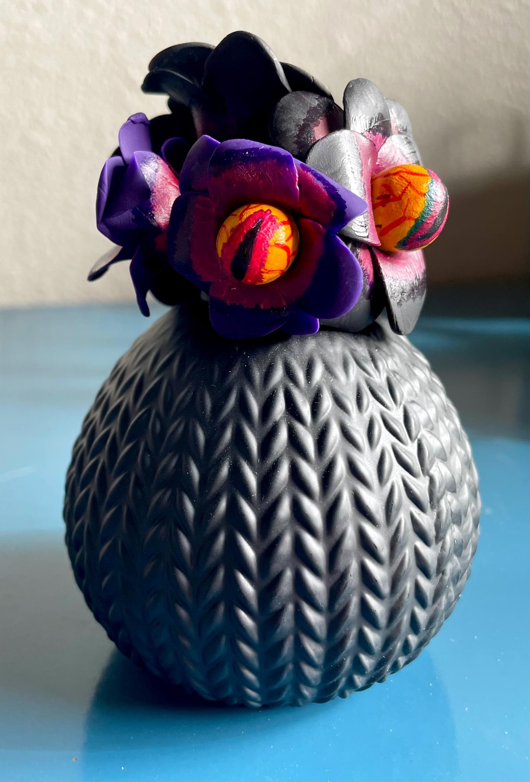 Hand-painted Clay Dragon Eye Flower Bud Vase - Gothic Home Decor - Etsy