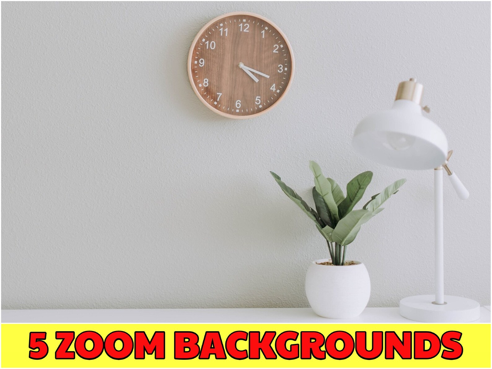 ZOOM VIRTUAL BACKGROUND for Online Meetings, 5 Digital Image Bundle ...