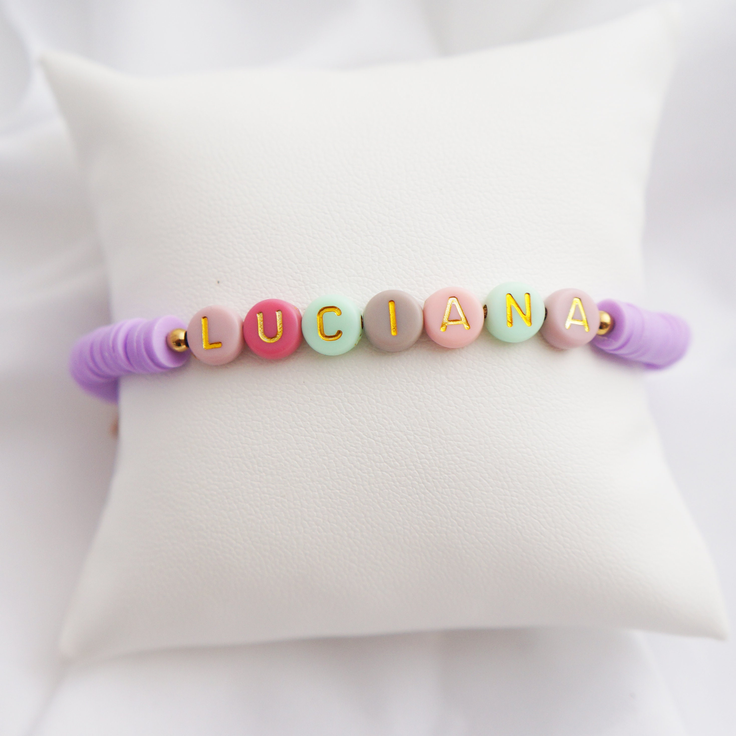 Personalized Heishi Name Bracelet: Colorful Friendship Jewelry - Etsy