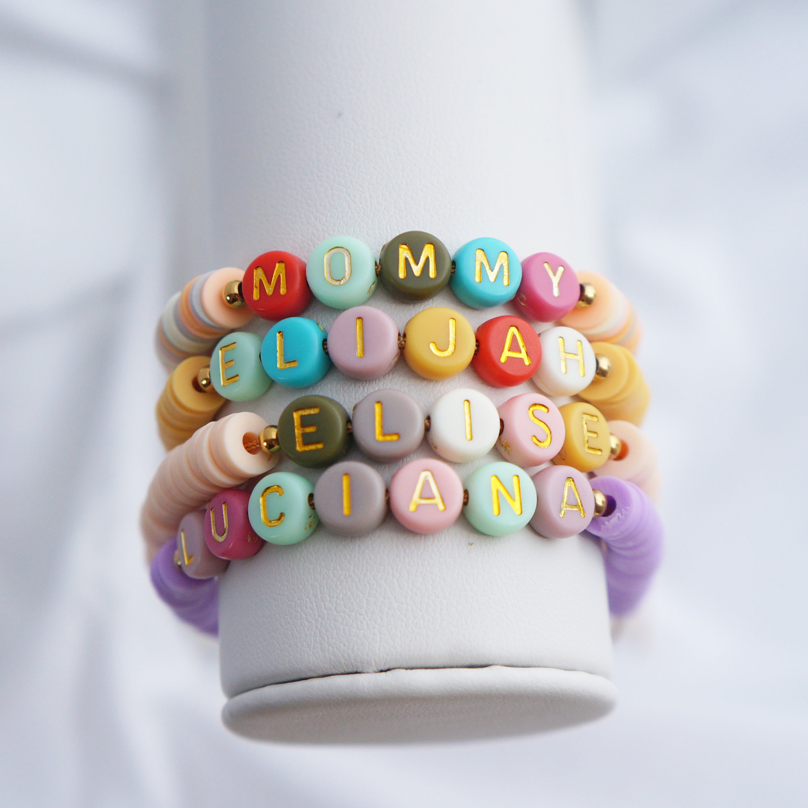 Personalized Heishi Name Bracelet: Colorful Friendship Jewelry - Etsy