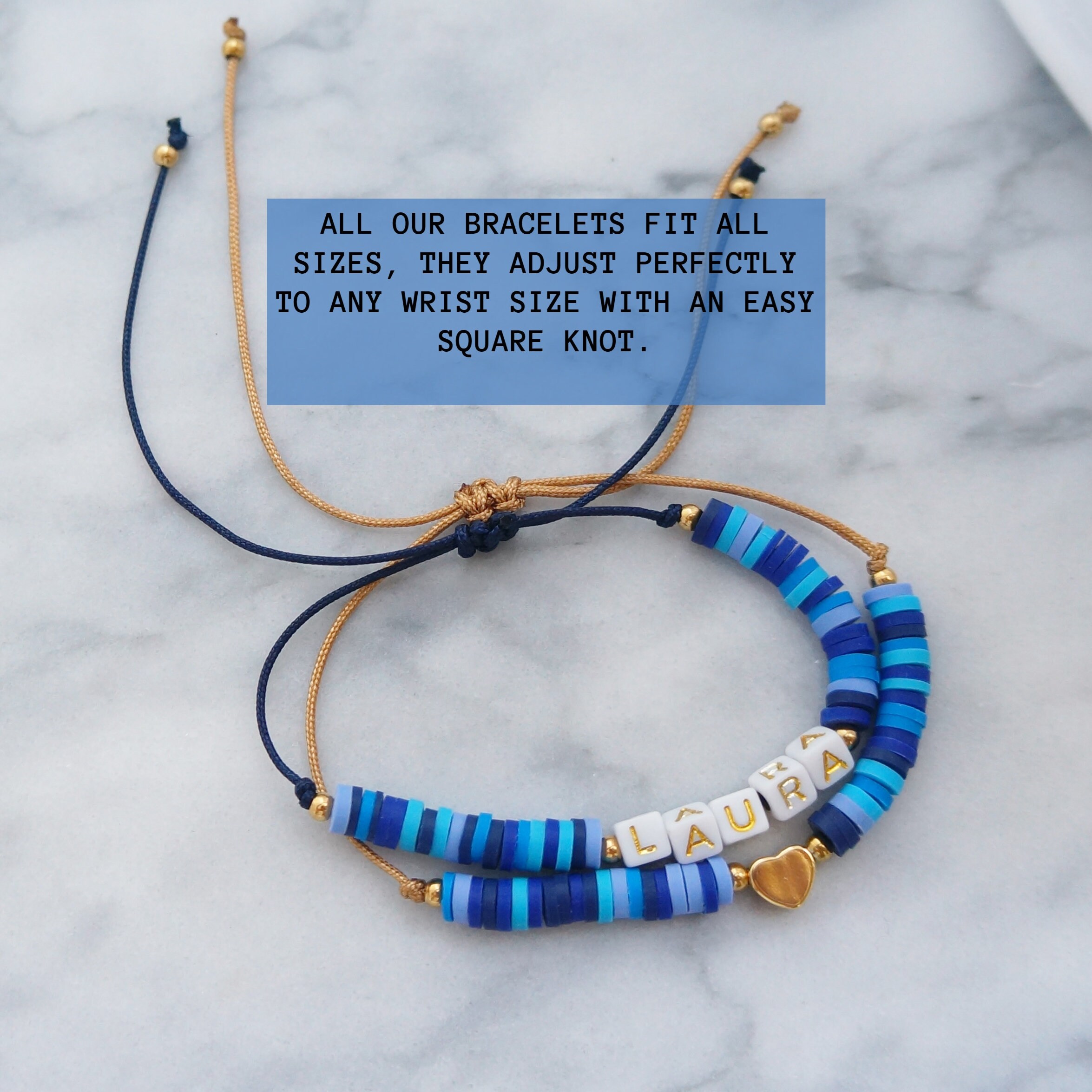 Full Color Friendship Name Bracelets Heishi Bracelets Fun - Etsy