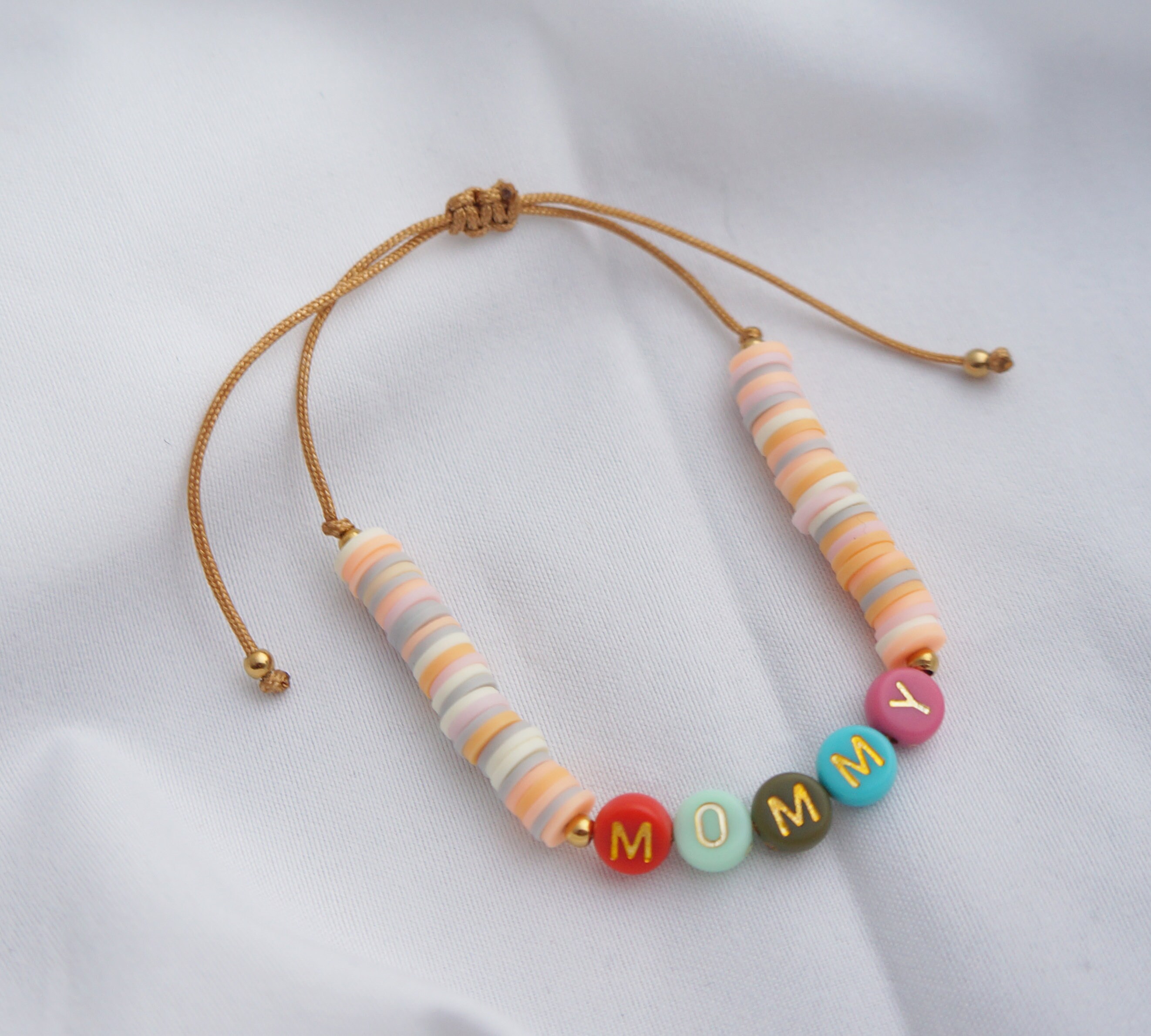 Personalized Heishi Name Bracelet: Colorful Friendship Jewelry - Etsy