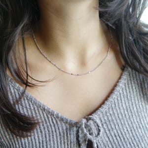 Gold Dainty Sparkle Chain Delicate Thread Chain Minimalist Layering ...