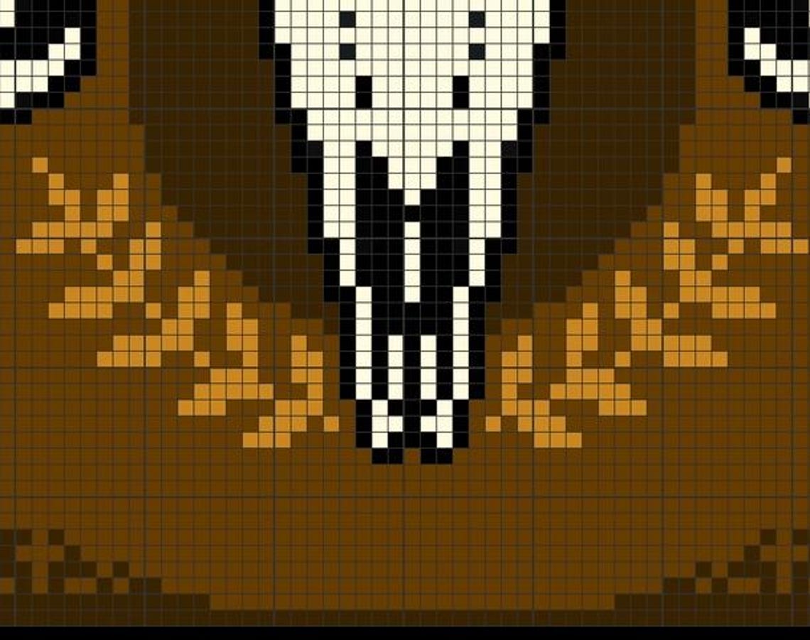 Ram Skull Tapestry Crochet Pattern / Wall Hanging / Wall Art / Decor - Etsy
