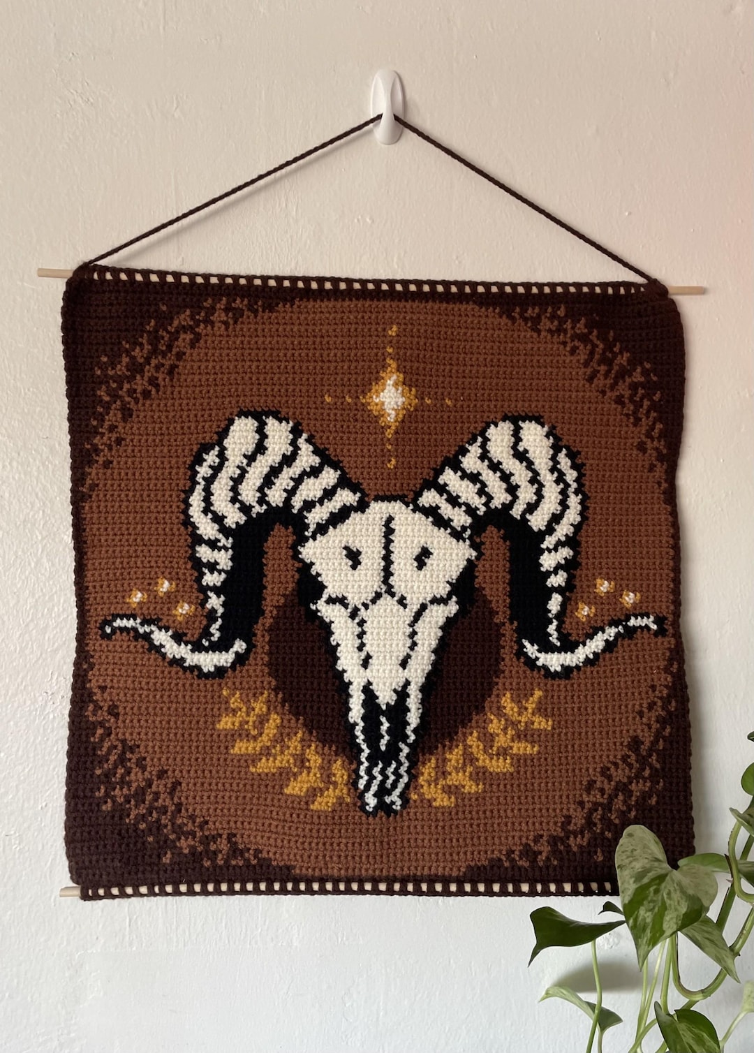 Ram Skull Tapestry Crochet PDF Pattern - Etsy