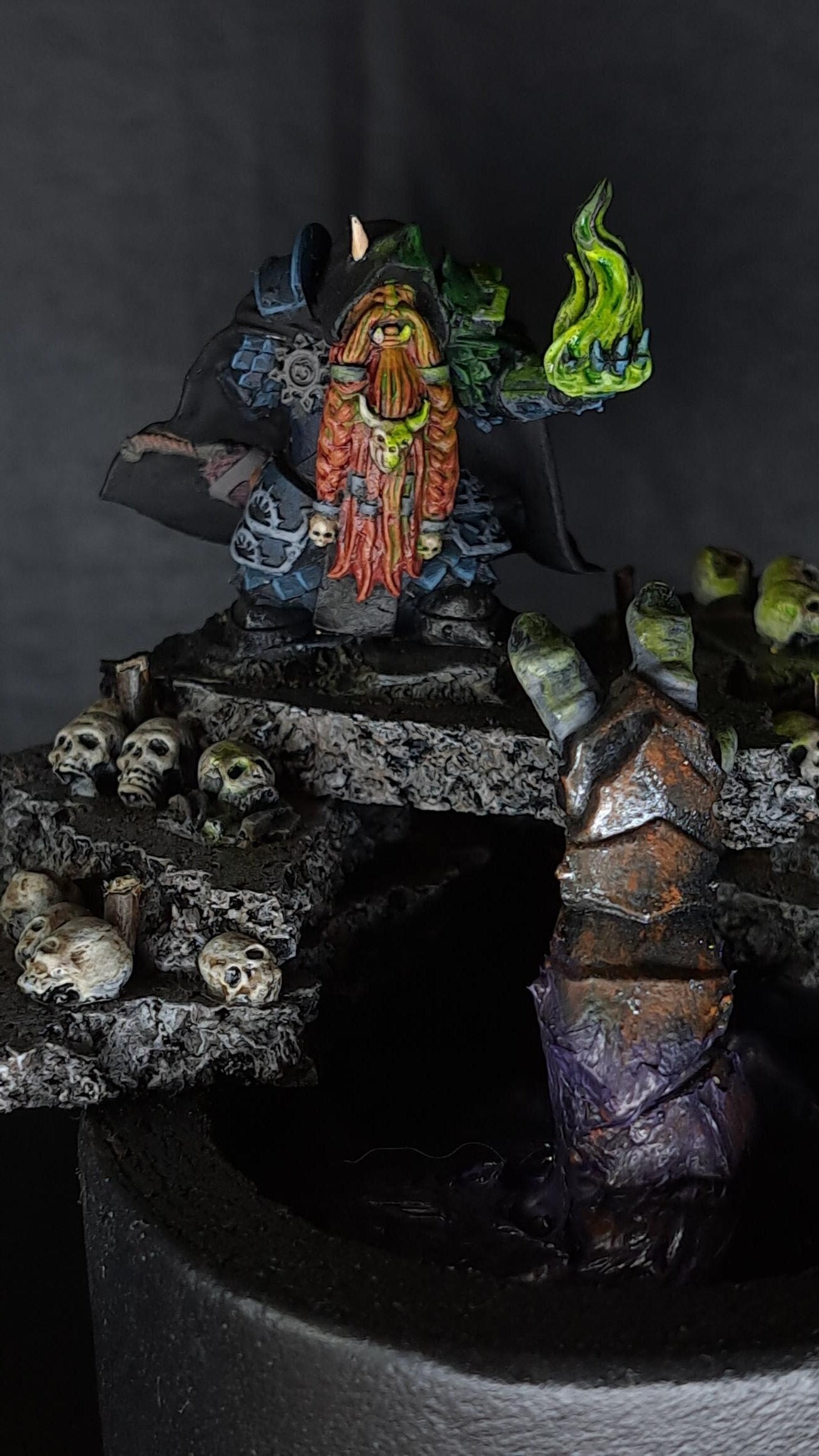 Dwarf Warlock Diorama Dnd Painted Miniature - Etsy