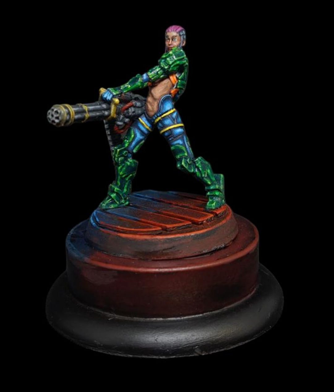 Sci-fi Cyberpunk Girl With Minigun - Etsy