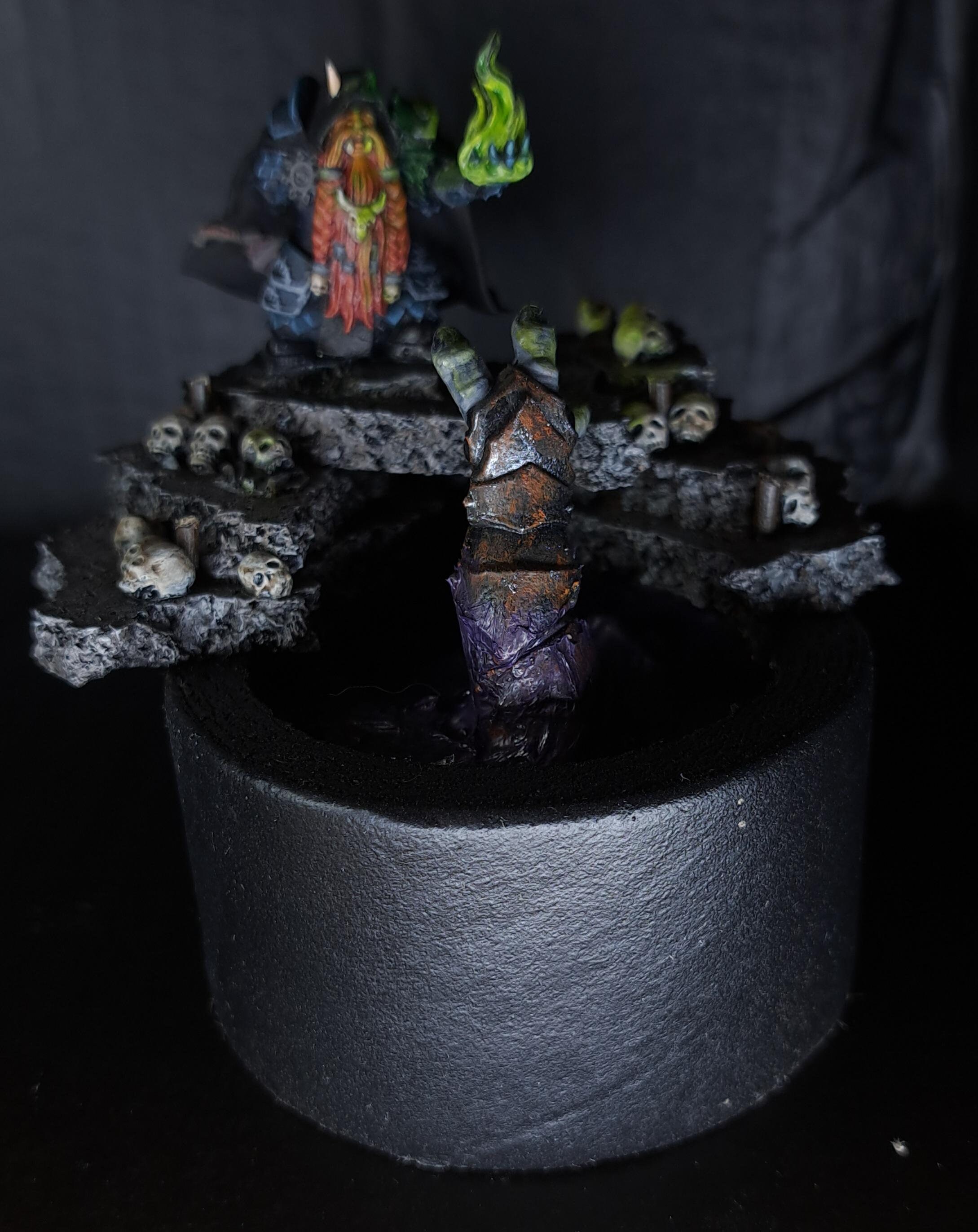 Dwarf Warlock Diorama Dnd Painted Miniature - Etsy
