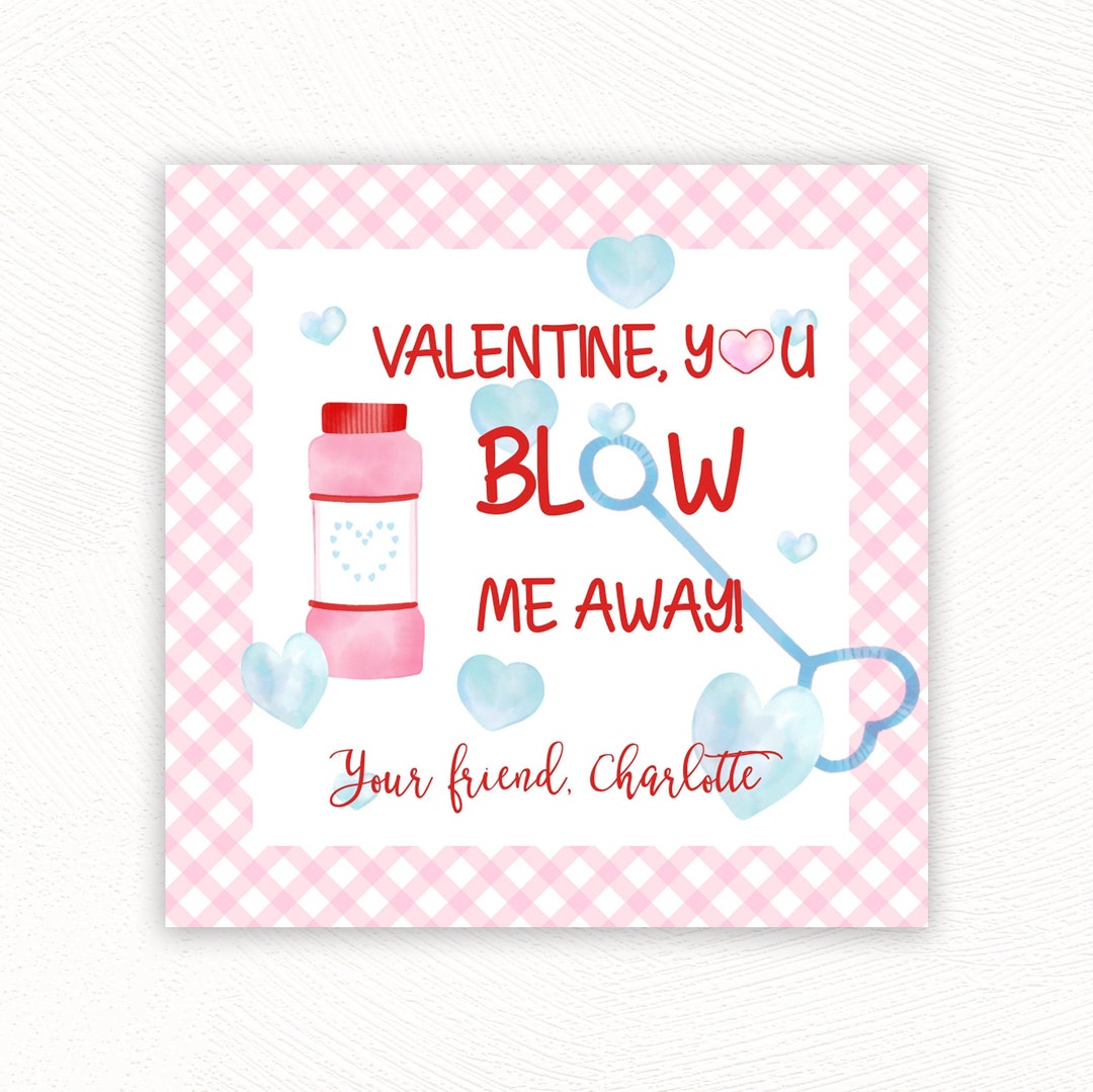 Bubble Wand Valentine, Classroom Valentines, Printable Valentines ...