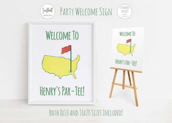 Golf Party Sign First Birthday Par-tee Hole-in-one - Etsy