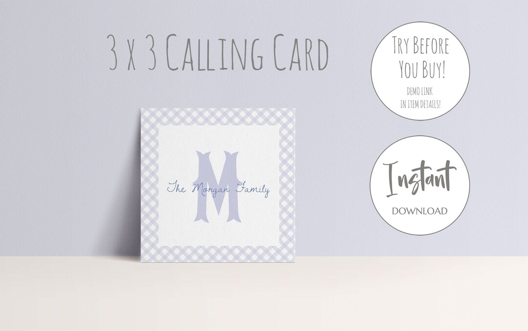 Lavender Calling Card | 3x3 Gift Tag | Gift Enclosure Card | Floral ...