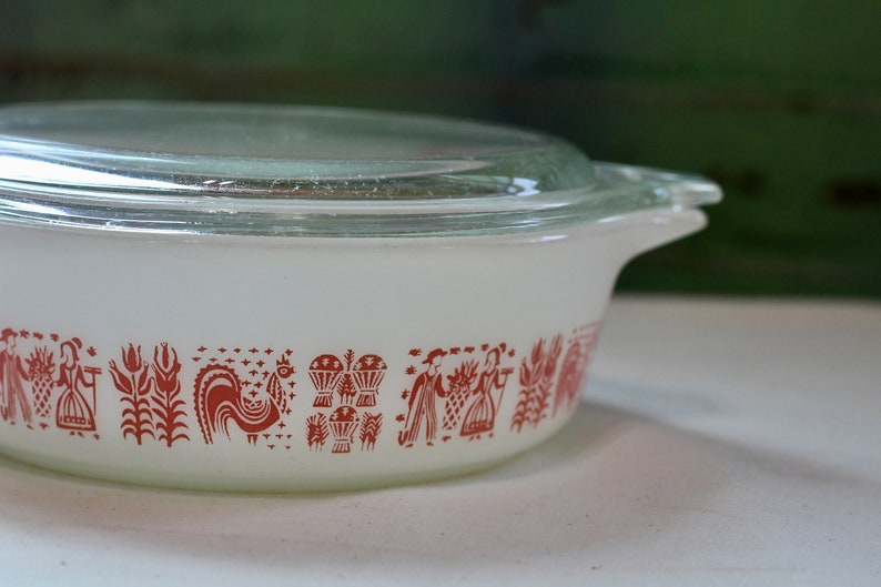 Rare Pyrex Pink Amish Butterprint Small Casserole With Glass Cover - Etsy