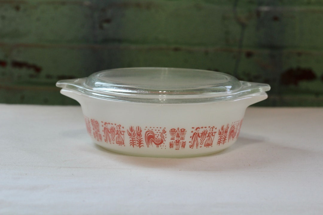Rare Pyrex Pink Amish Butterprint Small Casserole With Glass Cover - Etsy