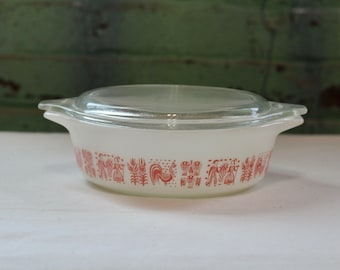 Rare Vintage Pyrex Pink Amish Butterprint Casserole With Lid - Etsy